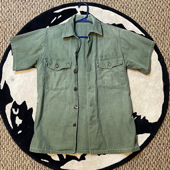 Shirts | 197s Military Button Up | Poshmark